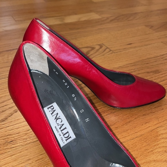 Pancaldi | Shoes | Vintage Red Pancaldi Heels Brand New Never Worn ...